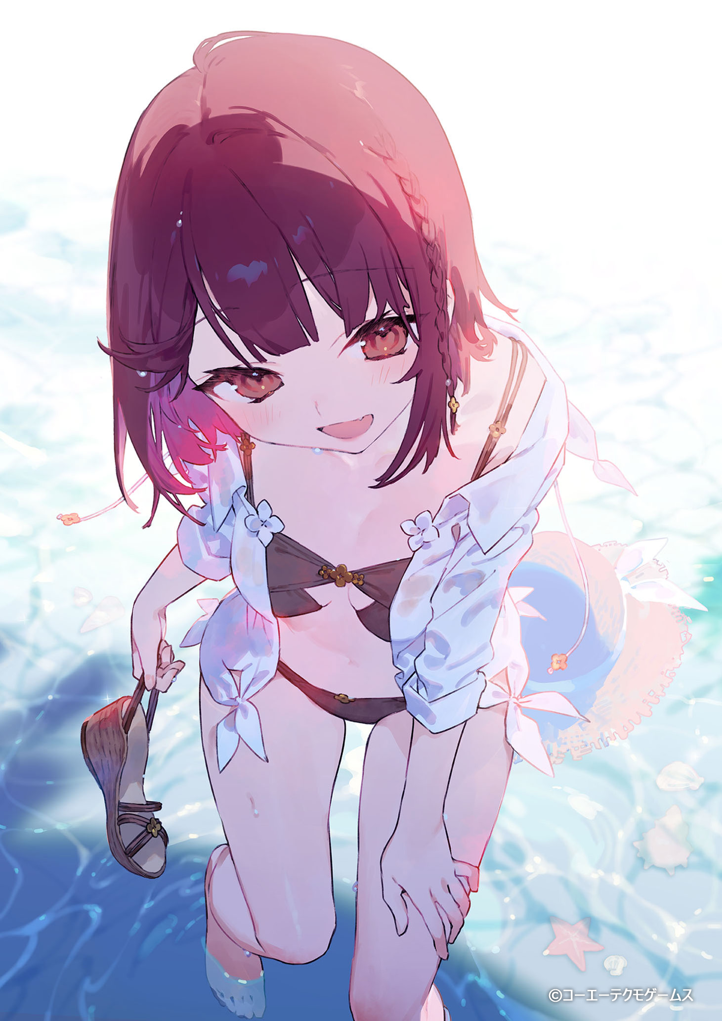 koei tecmo noco atelier atelier sophie sophie neuenmuller bikini heels open shirt see through ...